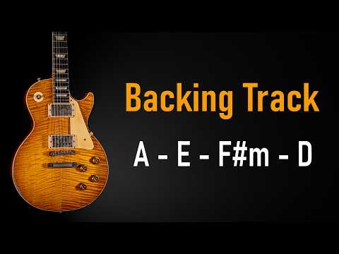 Blues Rock Pop BACKING TRACK A Major | A E F#m D | 125 BPM | Guitar Backing Track | TGuitar