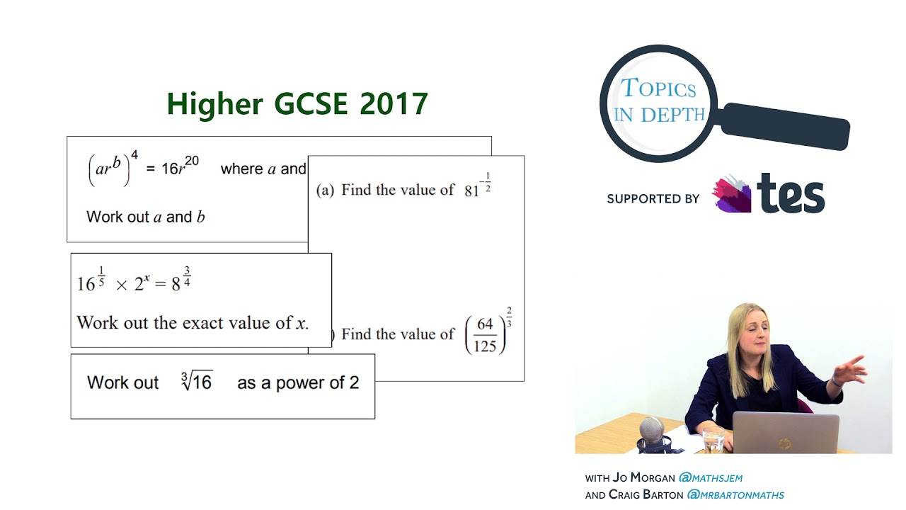 Maths whizzes Craig Barton & Jo Morgan teach Indices! | GCSE revision ...