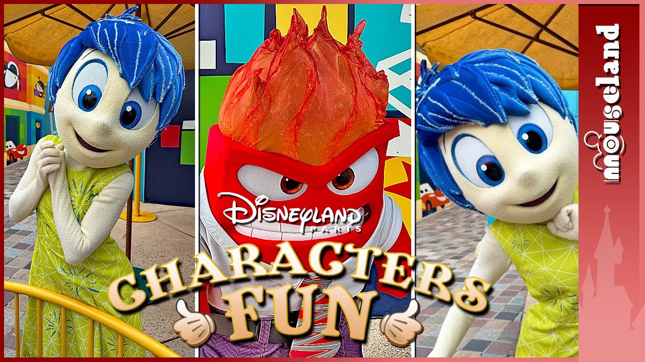 Joy & Anger from Inside Out 2 in Walt Disney Studios Park, Disneyland ...