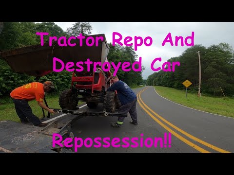 Tractor Repo And Destroyed Car Repossession!! - YouTube