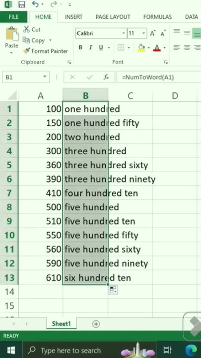 Excel Formula Hacks Num To Word In Excel Excel Excelfunctions Exceltutorial