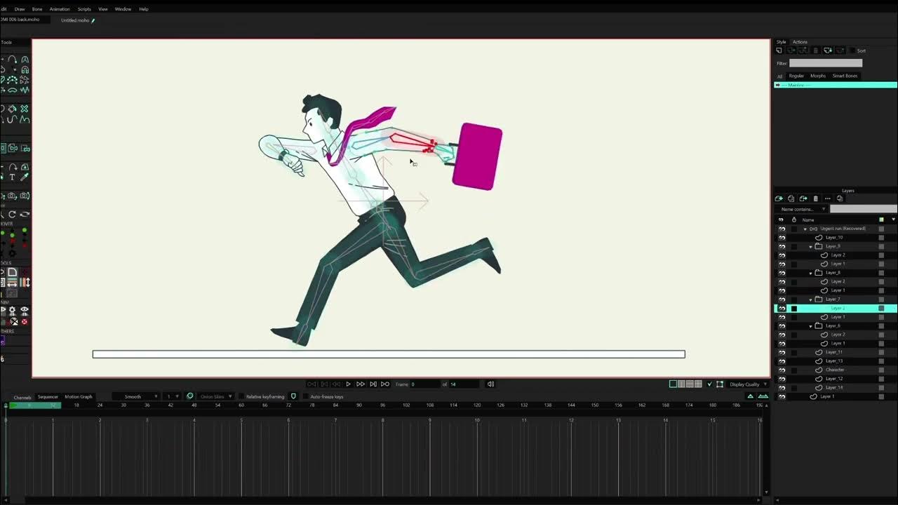 Moho Pro 13. 5 Animation Run cycle loop - YouTube