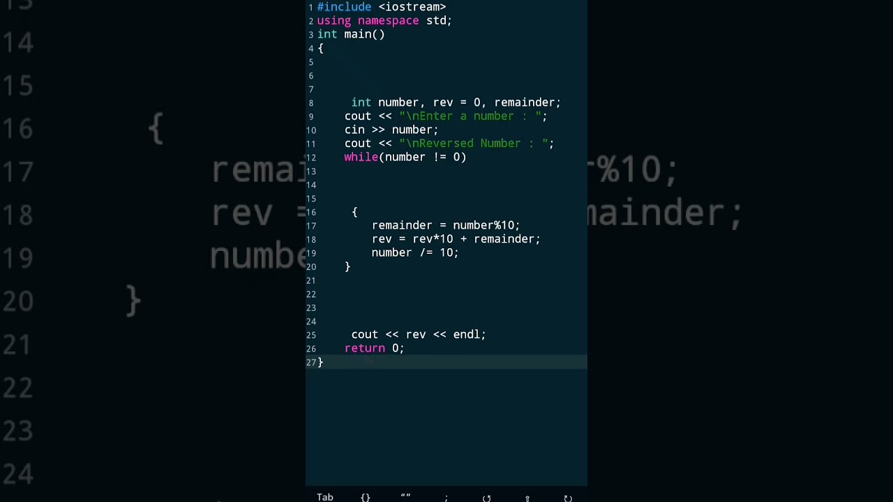 Reverse Number Pattern In C programming subscribe foryou shorts Reverse Number Pattern In C programming subscribe foryou shorts