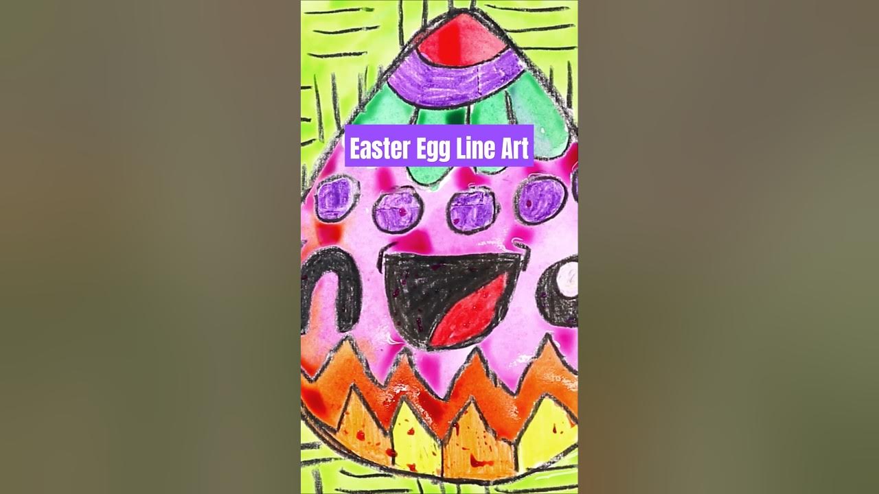 Easter Egg Line Art Lesson! - YouTube