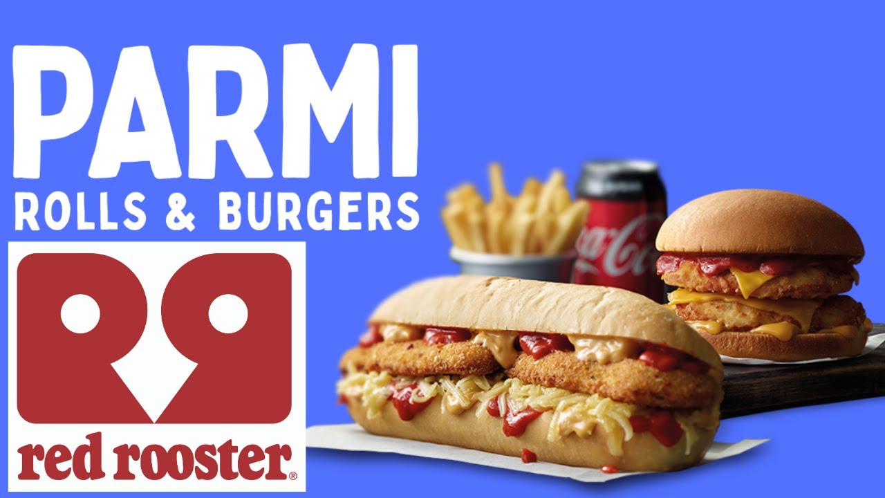 Checkout Basket Red Rooster Chicken Parmi Burger & Ripper Roll - YouTube