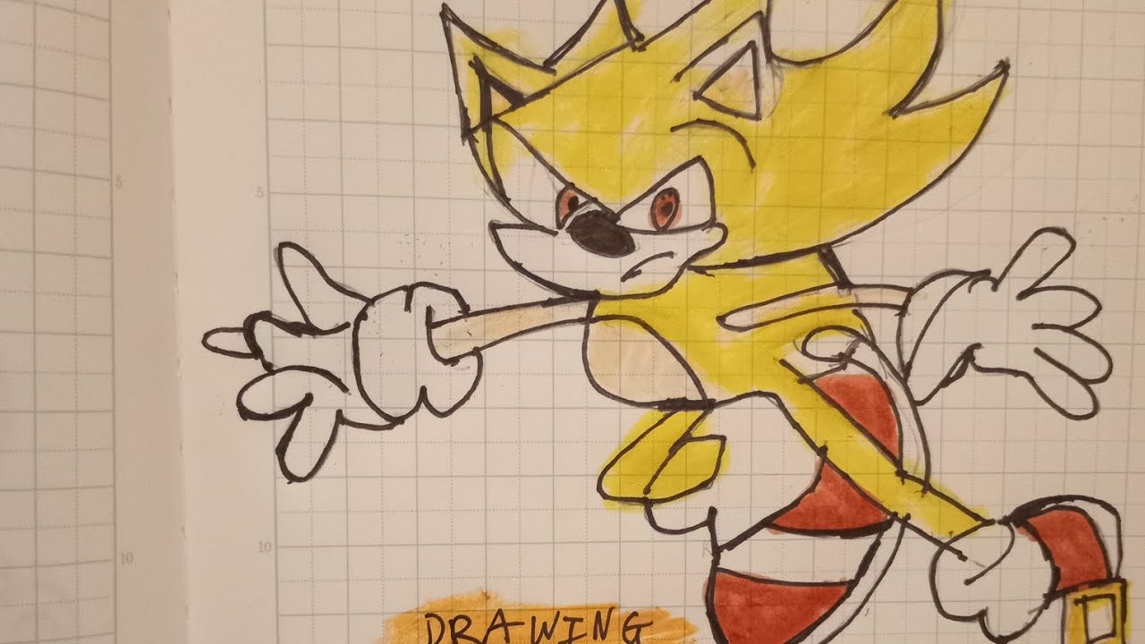 How to Draw a Yellow Super Easy Sonic #drawing #art #videogames - YouTube