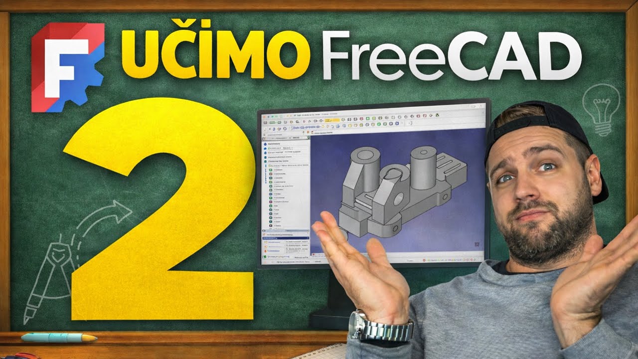Ucimo praviti 3D Modele u FreeCAD-u DRUGI DIO - YouTube