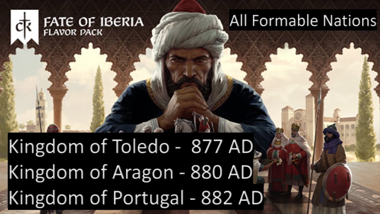 All Formable Nations in CK3 of Fate of Iberia - YouTube