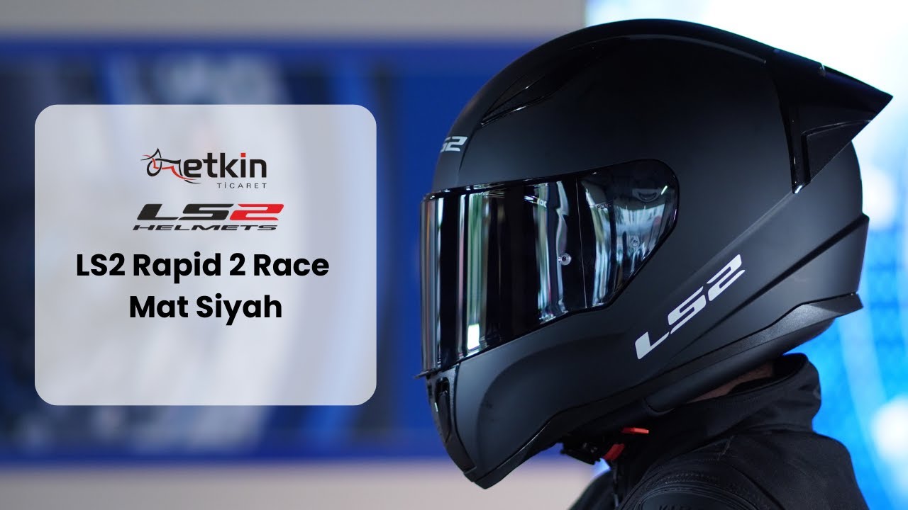 LS2 Rapid 2 Race Mat Siyah Kask İncelemesi - YouTube