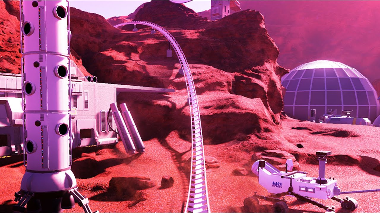 Ride a Futuristic Roller Coaster on MARS!! (POV) - YouTube