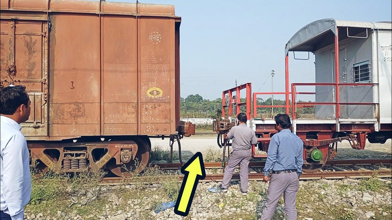 Goods Train joint railgurd bogi 🚂 Asit - YouTube