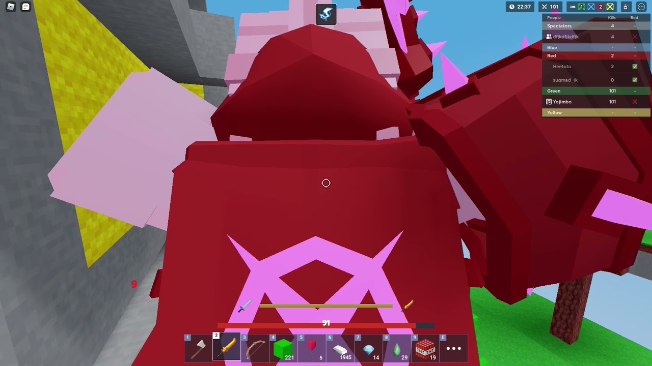 When you use deep void barbarian in roblox bedwars: - YouTube