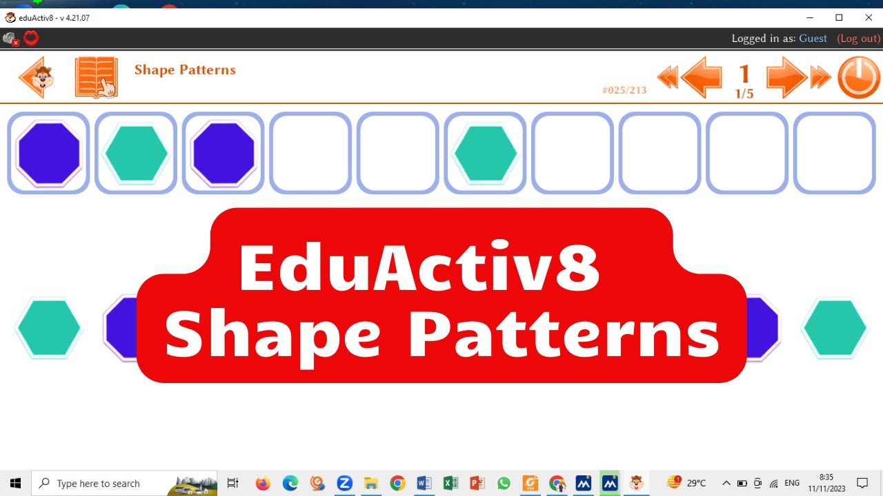 Playing and Learning EduActiv8 : Shape Patterns - YouTube