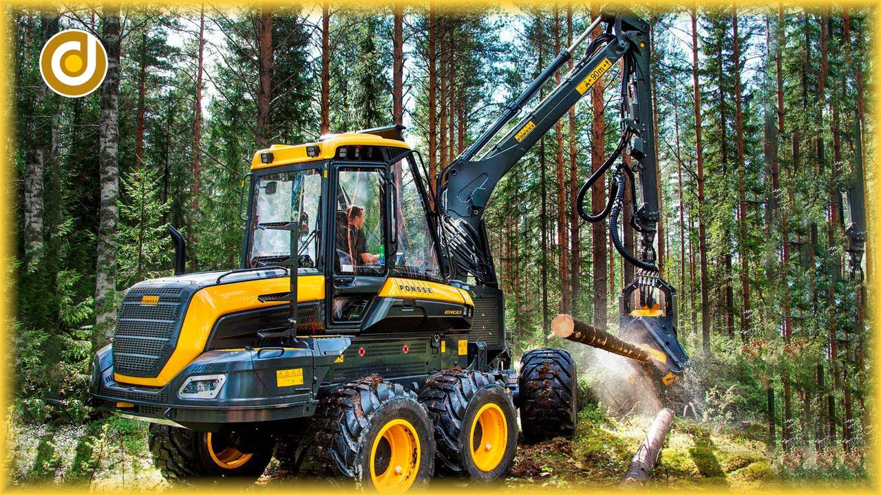 Logging Operations With Ponsse Ergo 8W Machine - Ponsse Ergo8w - YouTube