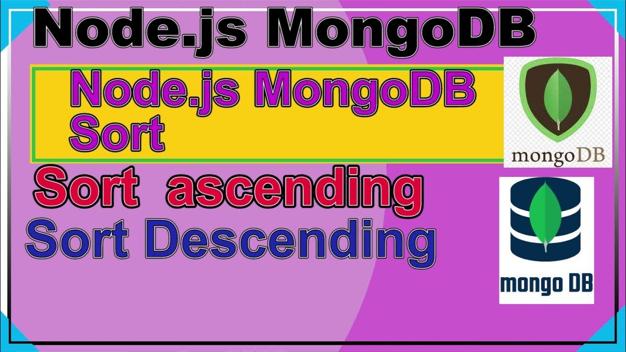 Node js MongoDB Sort - YouTube