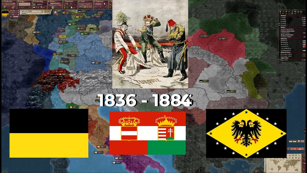 Victoria II Timelapse: Austria - Austria-Hungary - Danubian Federation ...