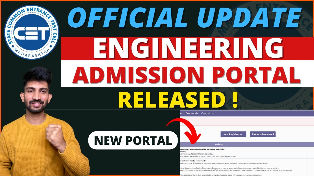 MHT-CET Engineering Admission Portal Released | MHT-CET Engineering ...