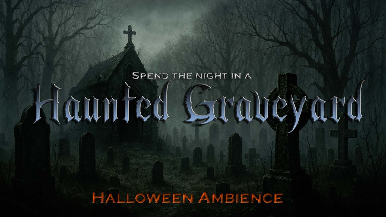 Spend the night in a haunted graveyard Halloween 🎃 Ambiance (Spooky 👻 ...