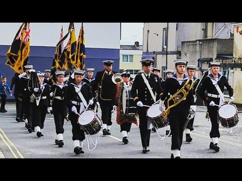 Torpoint Sea Cadets Band - RBL Parade 2023 - British Grenadiers Drum ...