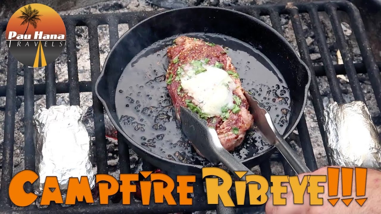 Rving Alaska: Cooking Ribeye Steaks over a Campfire inside Denali ...