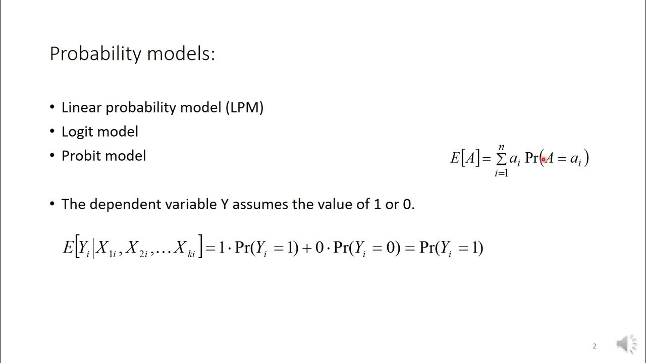 logit probit part1 - YouTube