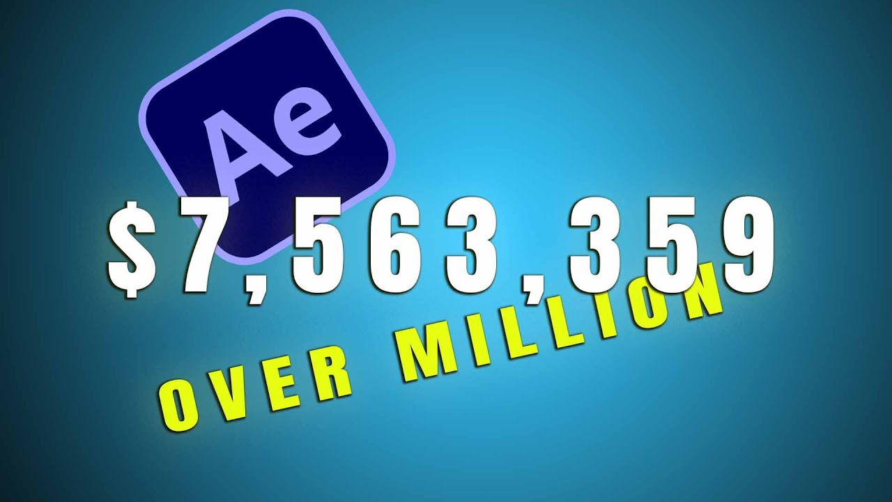 How To Create Animating Numbers Counting Up After Effects Tutorial Youtube