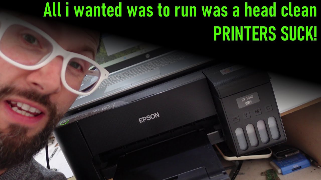 Modern Printers Suck! i wanted to run a head clean on a epson - YouTube
