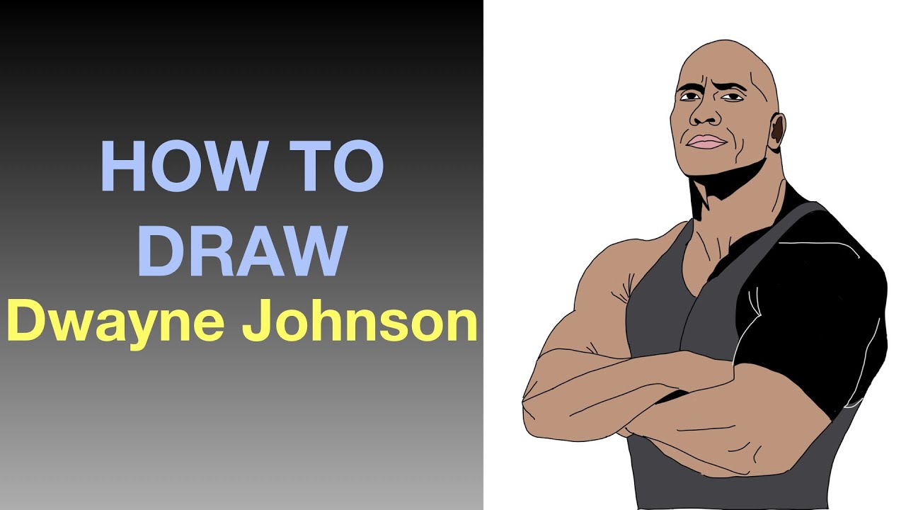 How to draw : “ Dwayne Johnson “ on iPad | Apple Pencil | Keynote app ...