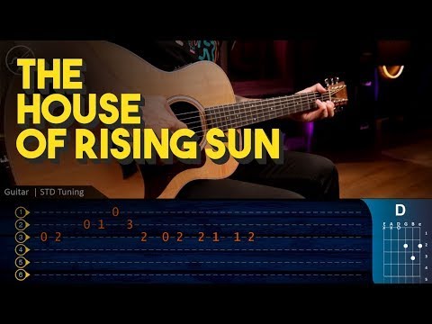 THE HOUSE OF THE RISING SUN EASY COVER Guitar TAB + CHORDS Super Fácil ...