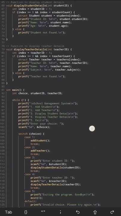 How to make a School Management System using C program#coding #developer #programming #shorts# ...