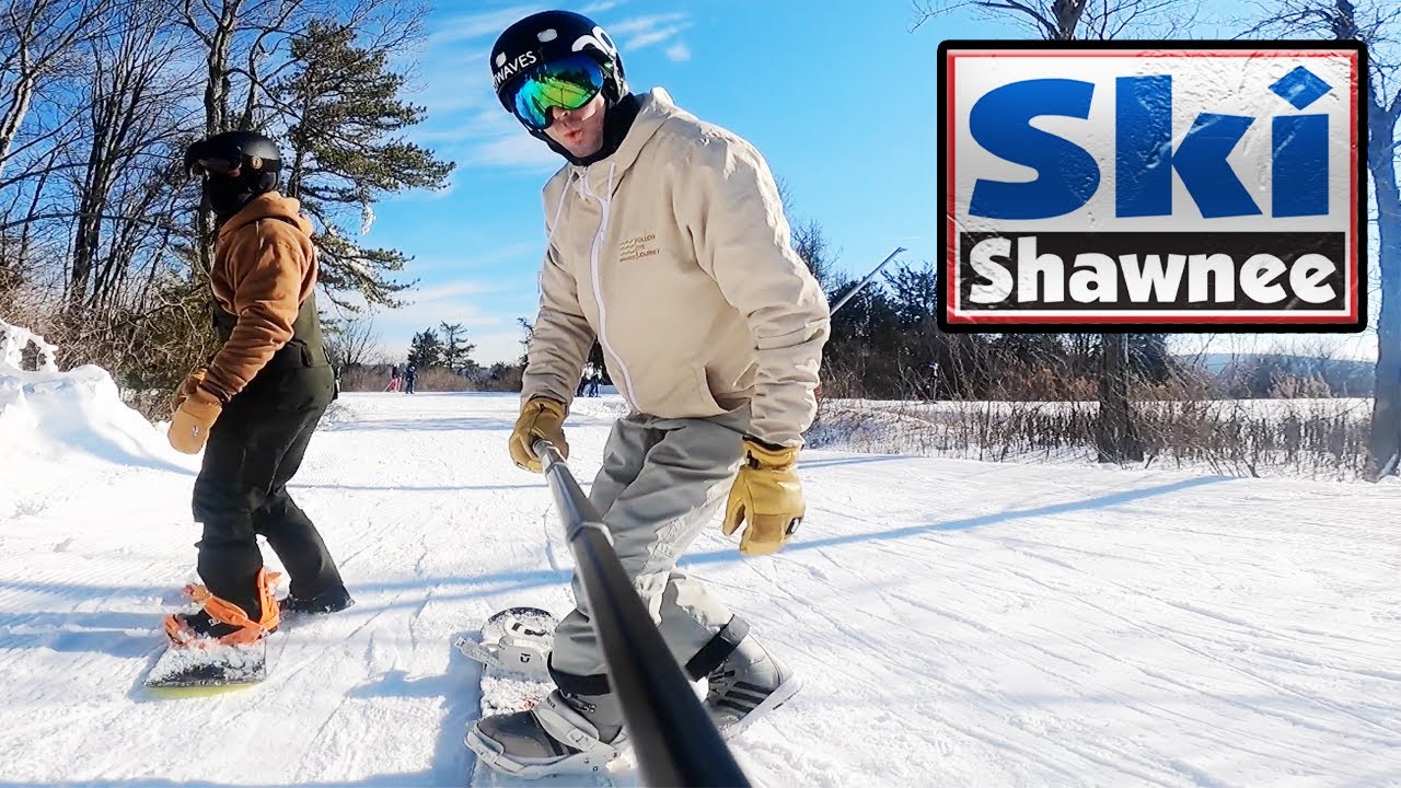 SNOWBOARDING SHAWNEE MOUNTAIN in PA! - YouTube