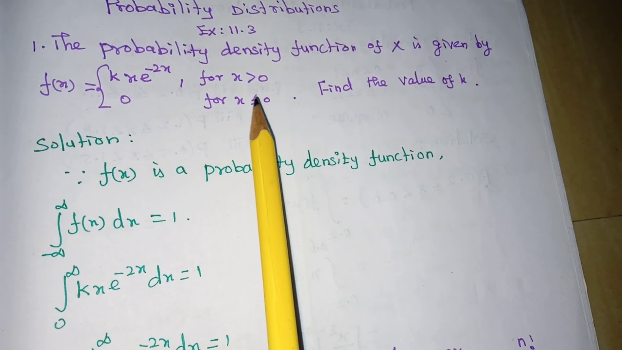TN 12th MATHS PROBABILITY DISTRIBUTION EXERCISE 11.3 1st SUM - YouTube