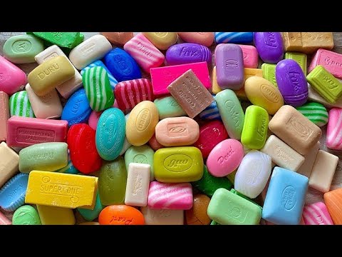ASMR 38 Glossy Glam Hard SOAP CUTTING - Cutting cubes, and Creating ...