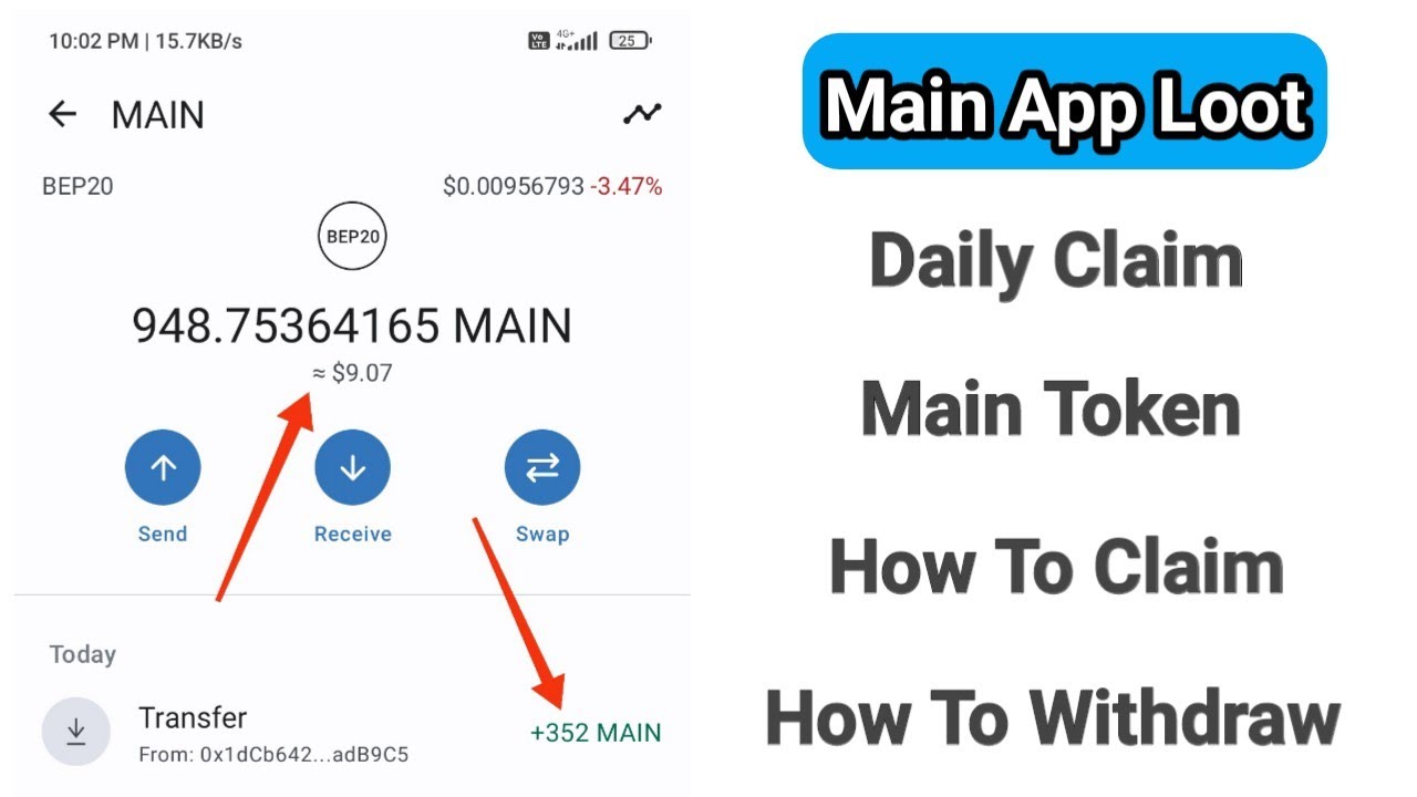 Main App | How To Claim Main Token | Main Token Withdrawal Process ...