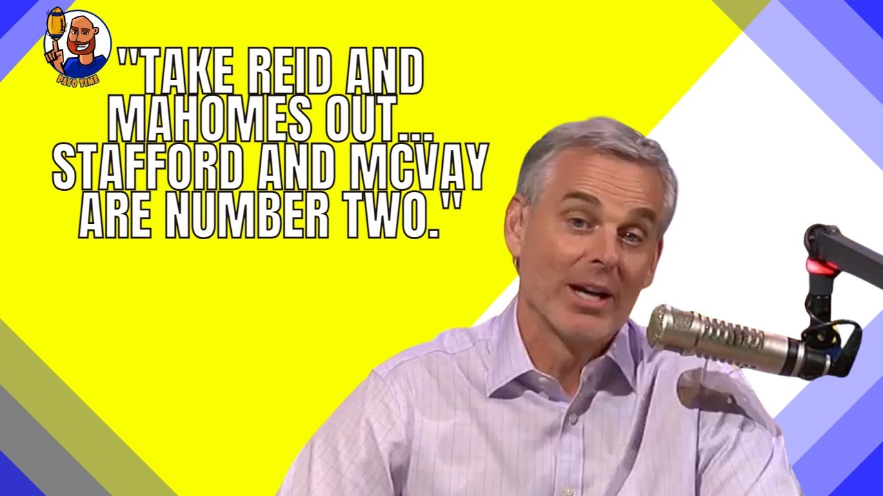 REACTION TO COLIN COWHERD"S TAKE ON Rams McVay & Stafford: LOOKOUT ...