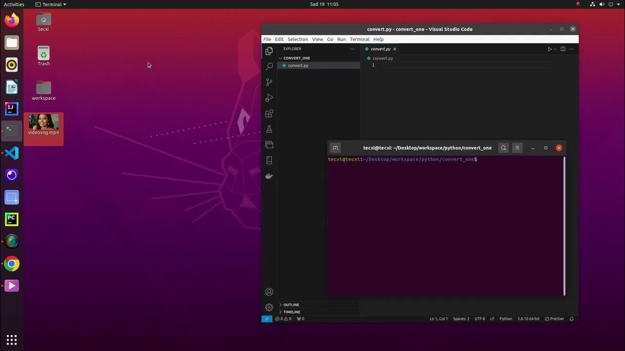 Convert a Video to an Audio file using Python - YouTube