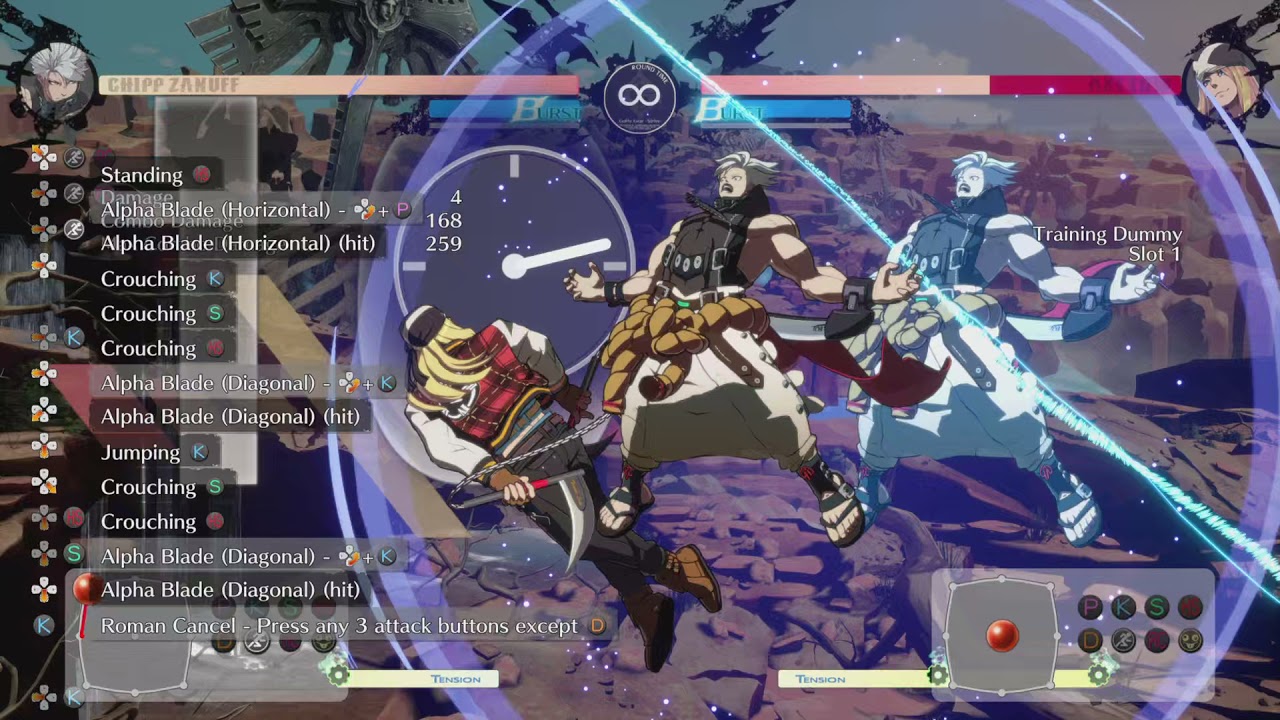 Guilty Gear -Strive- Chipp Zanuff 5H Opposite Corner Combo - YouTube
