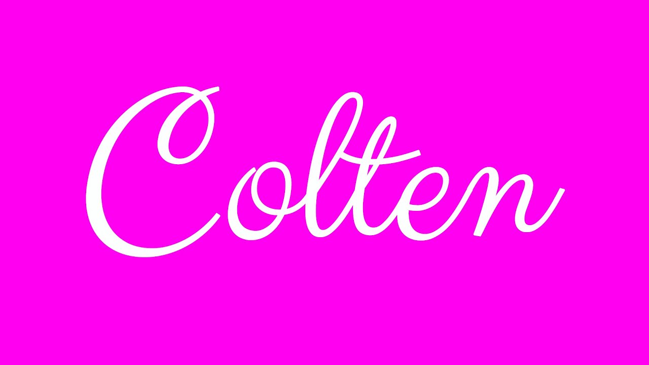 Learn how to Sign the Name Colten Stylishly in Cursive Writing - YouTube