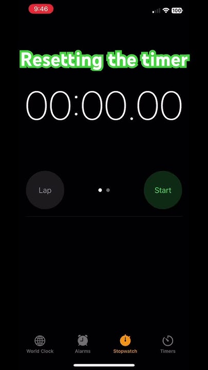 Resetting the timer - YouTube