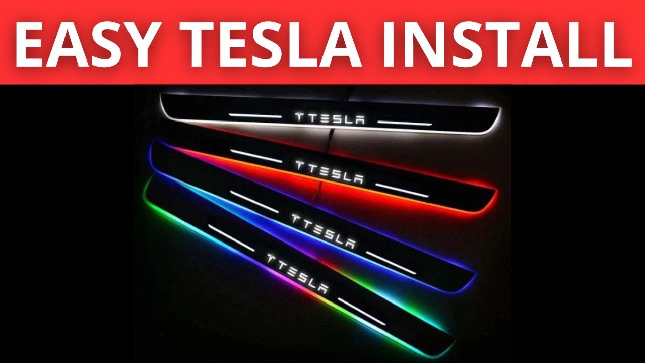 Custom Illuminated LED Door Sill Lights (EVBASE) - YouTube