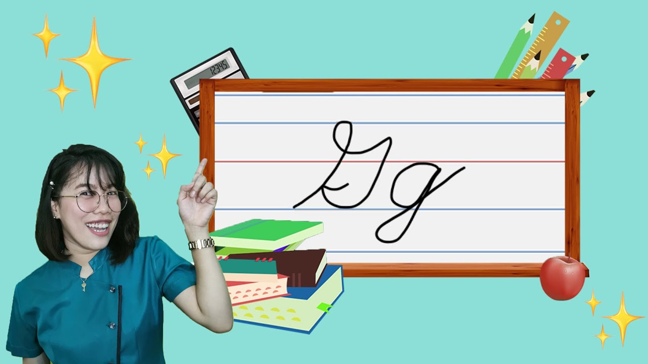 Learning Cursive Writing: Letter Gg - YouTube