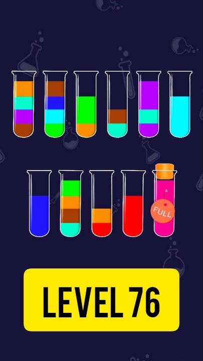 Water sort puzzle games Level76) #1millionviews #watershort #foryou - YouTube