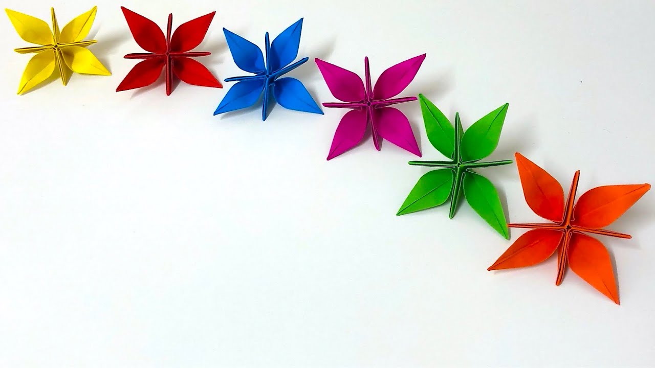 How to make a craft paper Estrella Flower | Origami Estrella | DIY ...