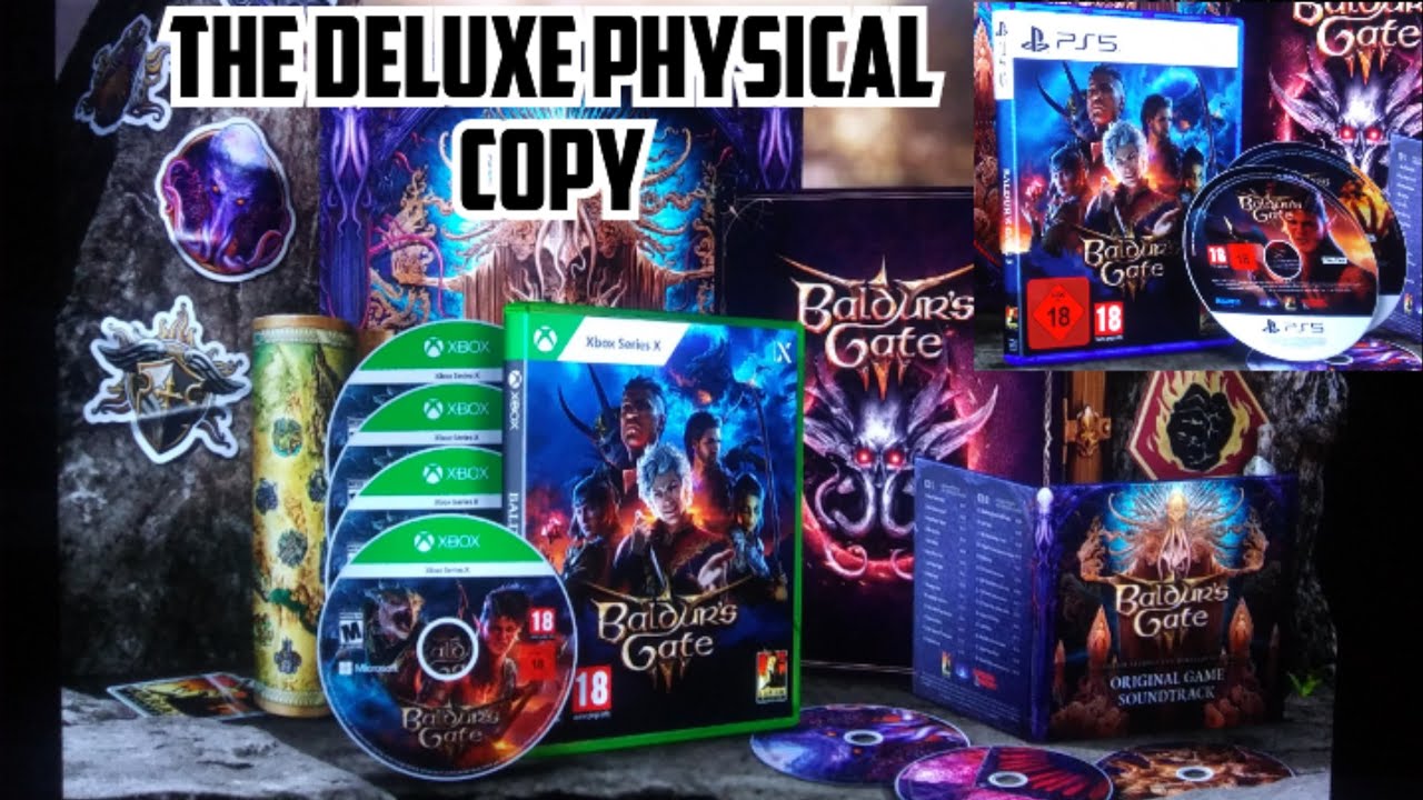 Baldur's Gate 3 Deluxe Xbox series x, ps5 and PC physical copy - YouTube