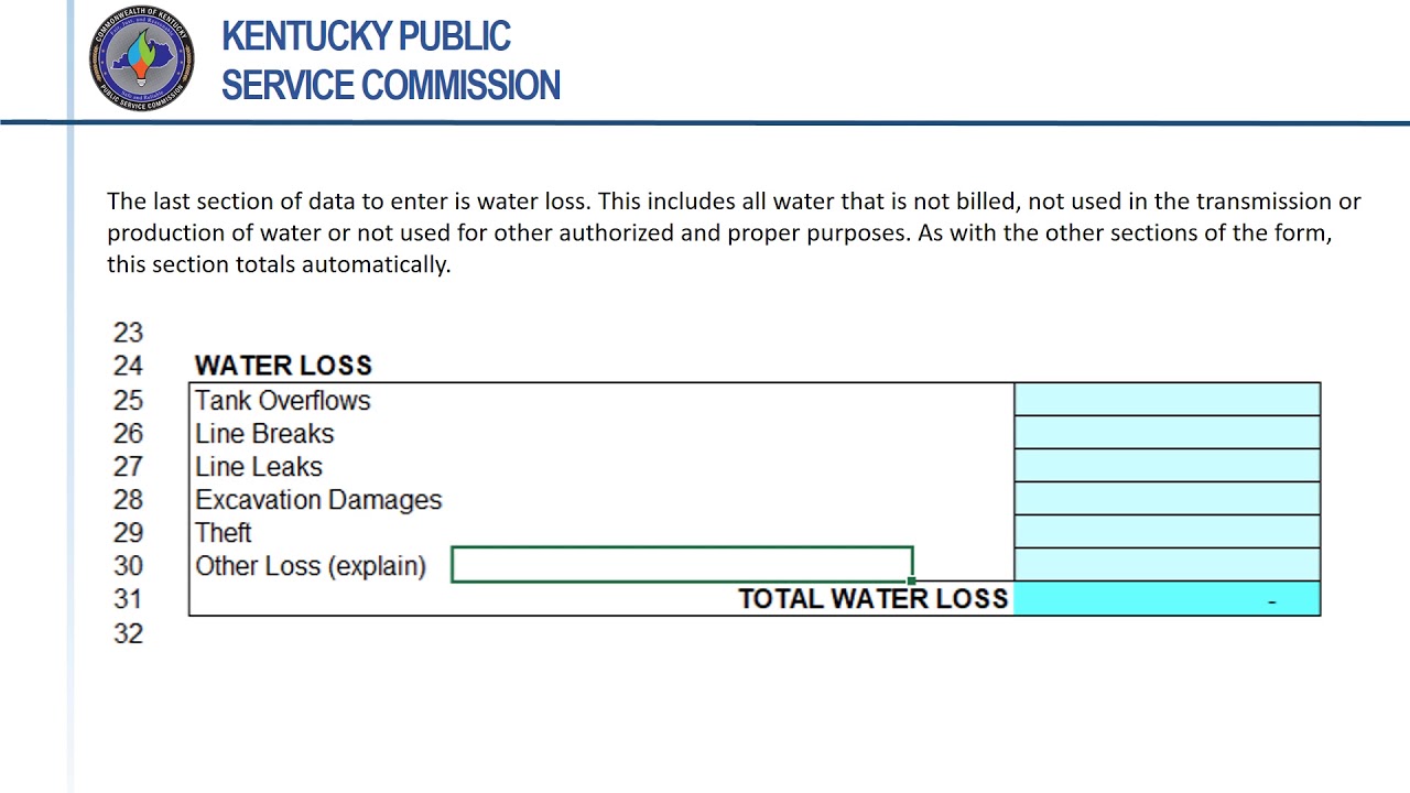 PSC Water Loss Calculation video March 2020 - YouTube