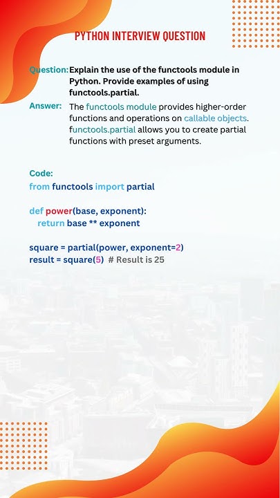 Functools Module In Python And Use Of Partial Function Coding Quiz Education Techcheatsheet