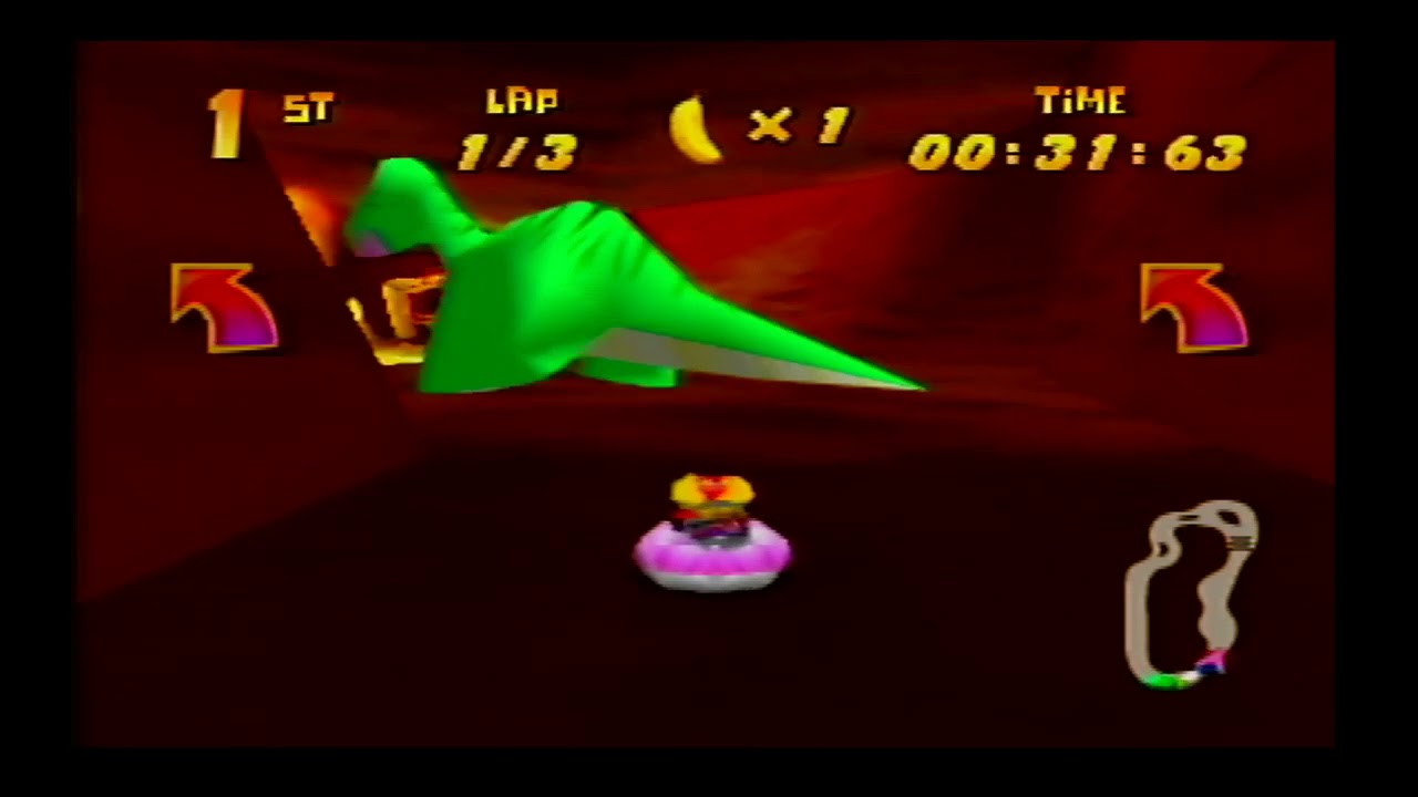 Diddy Kong Racing- Hot Top Volcano- Plane and Hover - YouTube