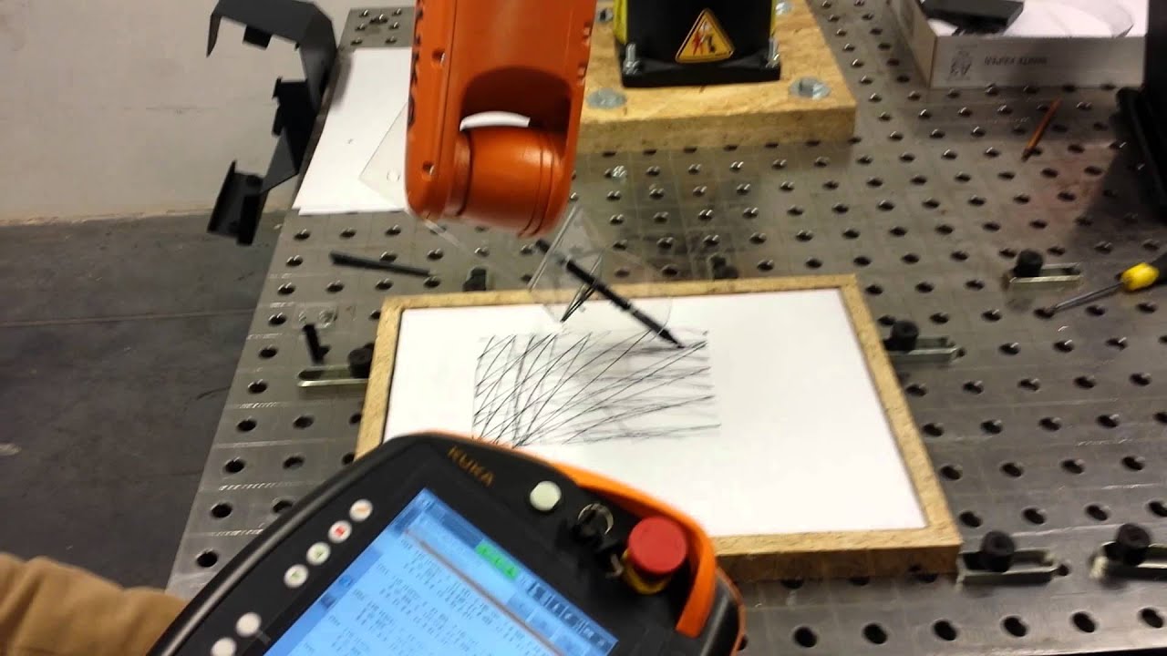 KUKA robot workshop School of Form - paper sketching exercise - YouTube