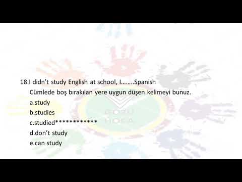 AUZEF İngilizce 2 Vize Çıkmış Sınav Soruları