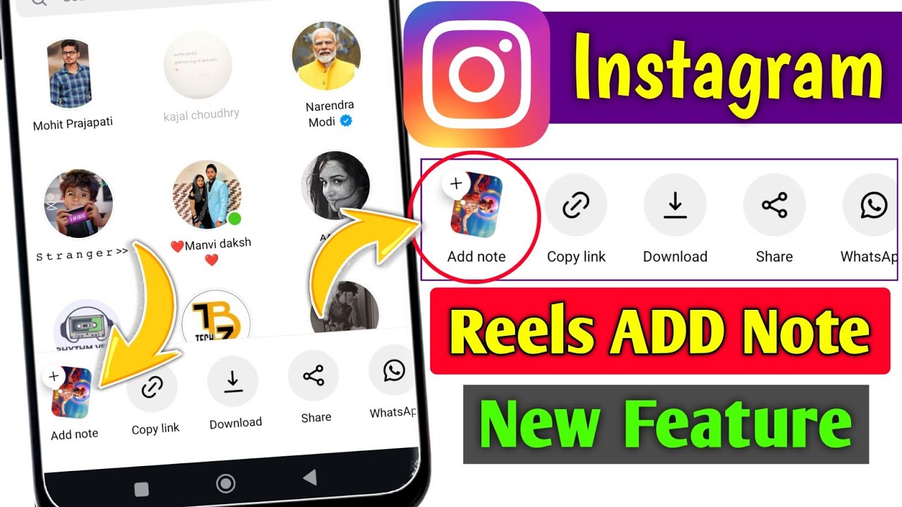 Instagram Reels ADD NOTE New Feature | Reels Me Note Add Kaise karen ...